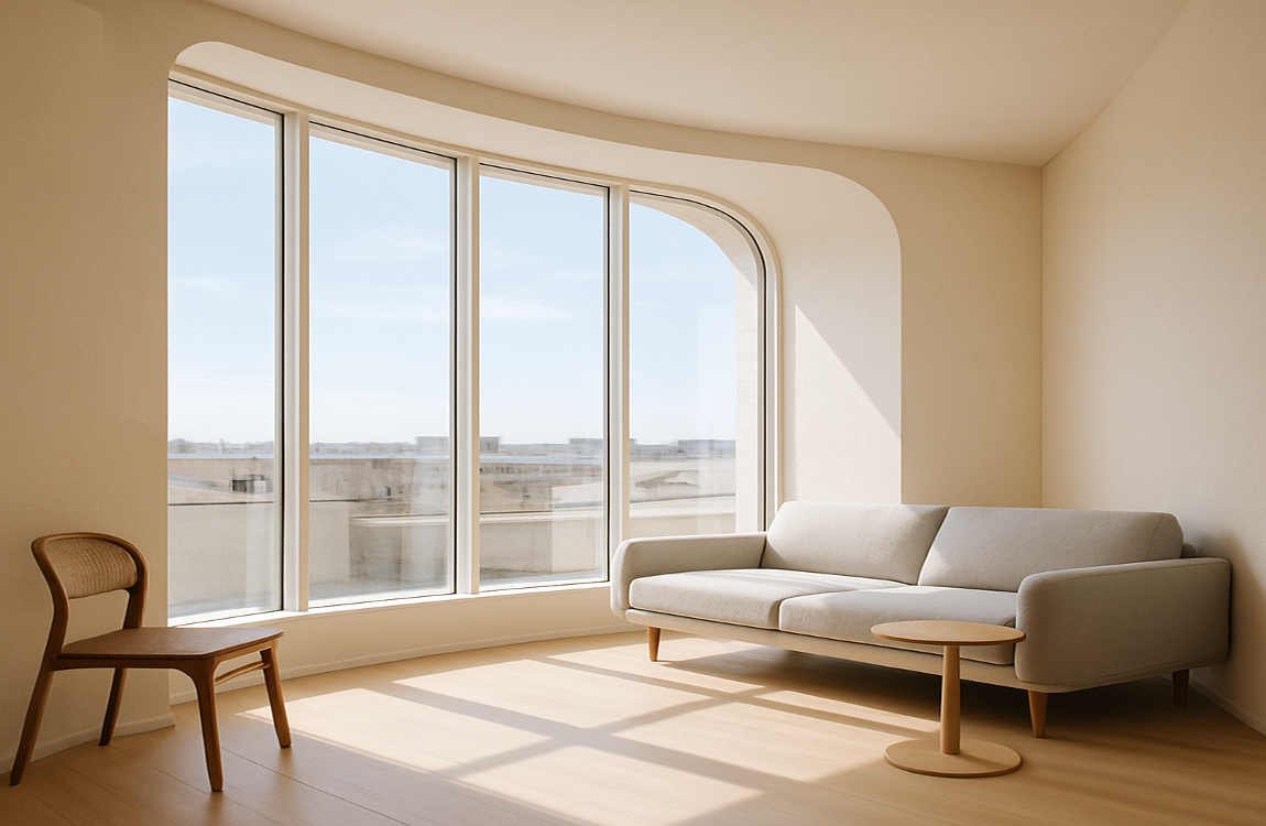 Small House Room, Big Impact: Using Curved Windows to Maximize Compact ...